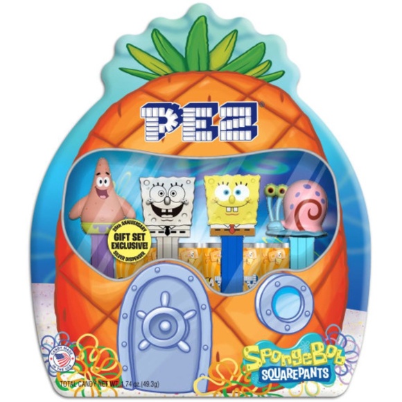 PEZ | Toys | Spongebob Pez Dispenser 25th Anniversary Gift Set ...